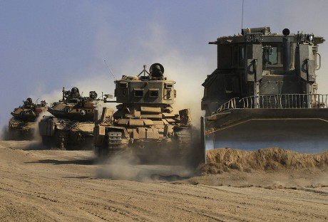 Israeli Armor Column Including D9 Bulldozer Editorial Stock Photo ...