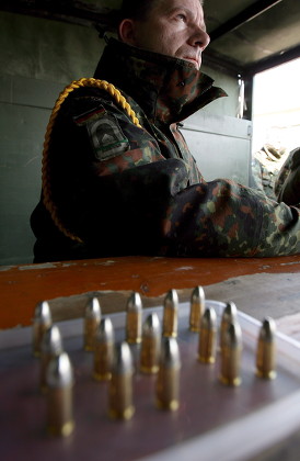 German Peacekeeper Next His Ammunition Upon Editorial Stock Photo ...