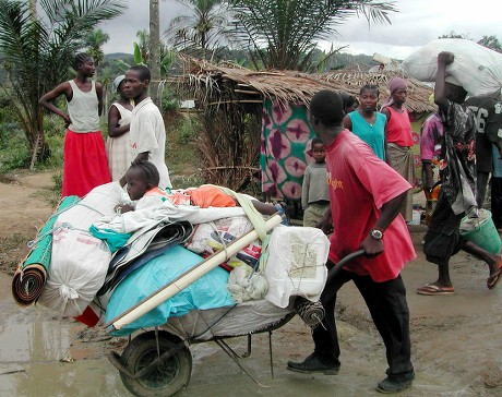 Displaced Man Flees News Fighting Carrying Editorial Stock Photo ...