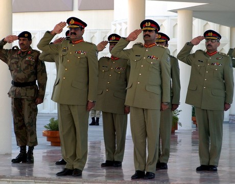 Pakistani Army Officials Salute During 30th Editorial Stock Photo ...