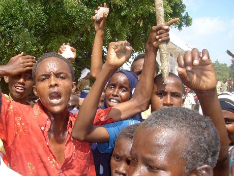 Residents Mogadishu Protest Streets Against Ethiopian Editorial Stock ...