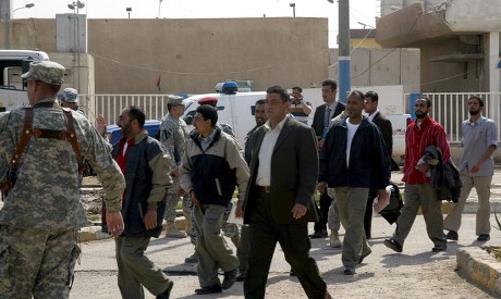 Newly Released Iraqi Detainees Leave Police Editorial Stock Photo ...