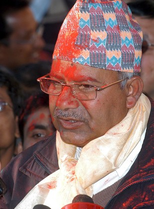 Madhav Kumar Nepal General Secretary Nepal Editorial Stock Photo ...