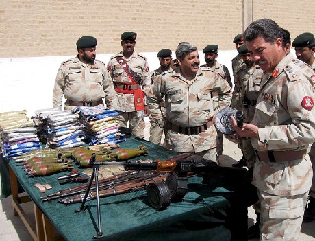 Pakistani Paramilitary Soldiers Display Arms Ammunition Editorial Stock ...