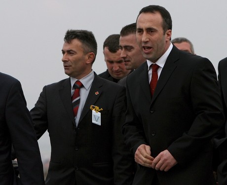 Serbia Kosovo Ramush Haradinaj Released - Apr 2008 Stock Pictures ...