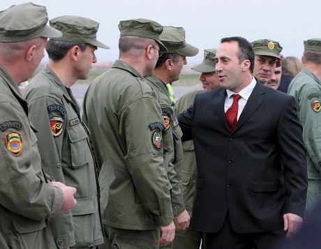 Serbia Kosovo Ramush Haradinaj Released - Apr 2008 Stock Pictures ...