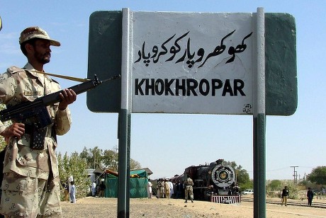 Pakistani Ranger Stands Alert Khokhropar Railway Editorial Stock Photo ...