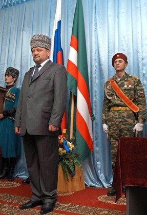 President Chechnya Akhmad Kadyrov C Stands Editorial Stock Photo ...