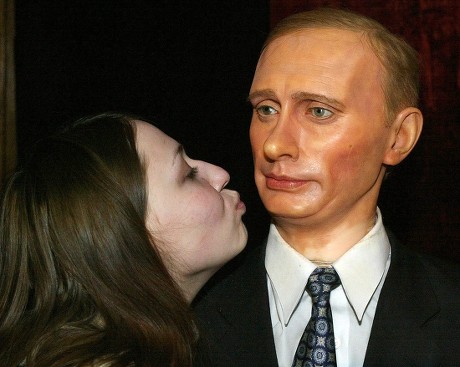 Russian Girl Kisses Wax Figure Russian Editorial Stock Photo - Stock ...