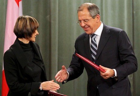Swiss President Micheline Calmyrey L Smiles Editorial Stock Photo ...