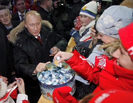 Russian President Vladimir Putin L Gives Editorial Stock Photo - Stock ...