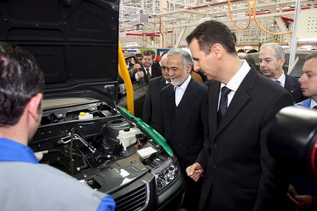 Syrian President Bashar Assad C Inspects Editorial Stock Photo - Stock ...