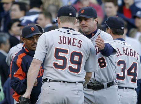 Tiger Coaches Congratulate Todd Jones After Editorial Stock Photo ...
