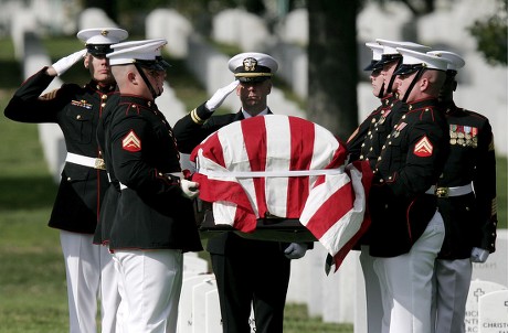 Us Marines Carry Casket Containing Marine Editorial Stock Photo - Stock ...