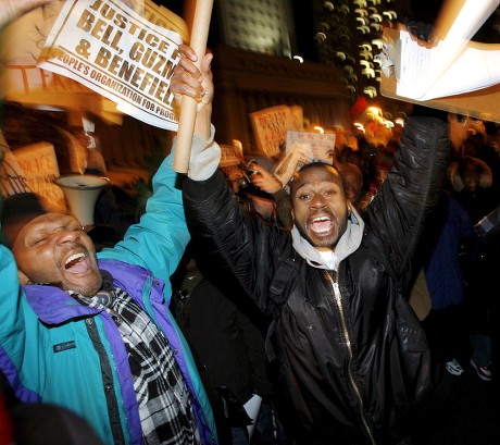 Two Men Yell Slogans During Antipolice Editorial Stock Photo - Stock ...