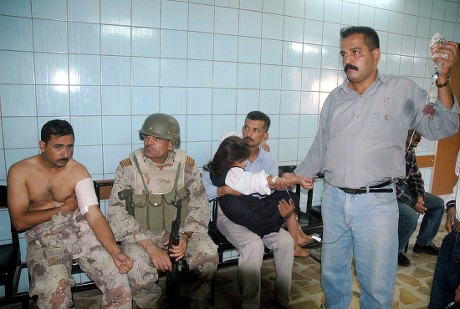 Injured Iraqi Soldier Sit Yarmouk Hospital Editorial Stock Photo ...