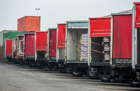 Trucks Transporting Beer Kegs Packs Beer Editorial Stock Photo - Stock ...