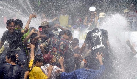 Burmese People Celebrate Water Festival Rangoon Editorial Stock Photo ...