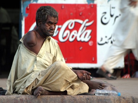 Pakistani Begger Sits On Pavement Karachi Editorial Stock Photo - Stock ...
