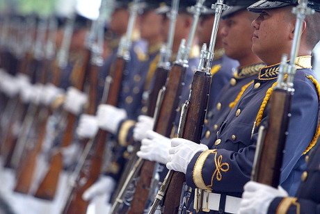Filipino Soldier Armed M16 Rifle Secure Editorial Stock Photo - Stock ...