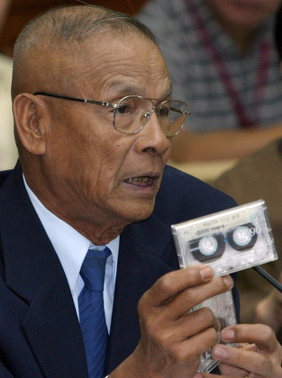 Philippine Senator Rodolfo Biazon Holds Tapes Editorial Stock Photo ...