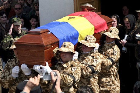 Romanian Soldiers Carry Coffin Body Their Editorial Stock Photo - Stock ...