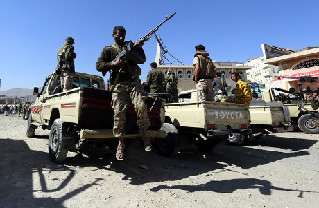Houthi Fighter Jumps Off Vehicle During Editorial Stock Photo - Stock ...