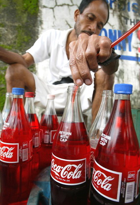 Filipino Fills Bottle Coca Cola Gasoline Editorial Stock Photo - Stock ...