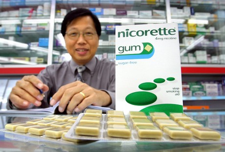 Singapore Pharmacist Poses Nicorette Chewing Gum Editorial Stock Photo ...