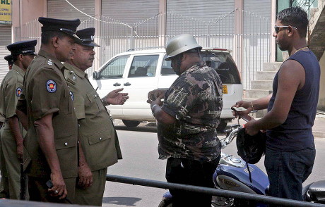 Sri Lankan Police Checking People Colombo Editorial Stock Photo - Stock ...