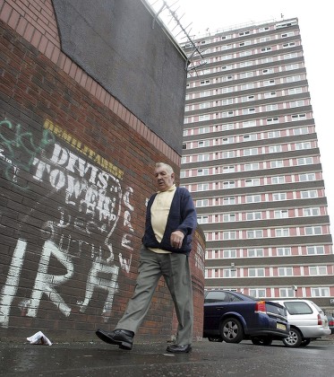 Man Walks Past Divis Tower Which Editorial Stock Photo - Stock Image ...