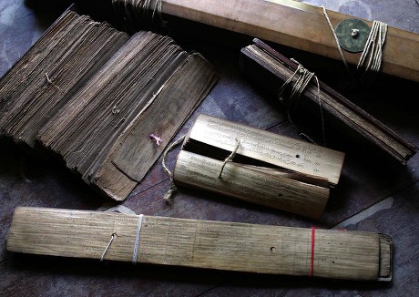 Rare Collection Traditional Ola Manuscripts Possession Editorial Stock ...