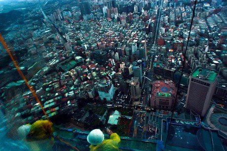 Worker Standing 382 Meters High Clean Editorial Stock Photo - Stock ...