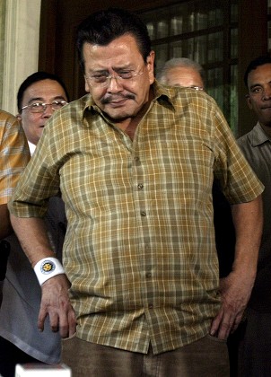 Ousted President Joseph Ejercito Estrada Gestures Editorial Stock Photo ...