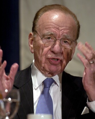 Media Mogul Rupert Murdock Gestures He Editorial Stock Photo - Stock ...