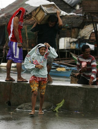 Filipinos Brave Strong Winds During Typhoon Editorial Stock Photo ...
