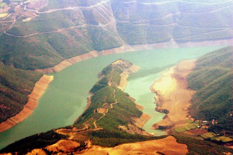 Aerial View Reservoir Fierza Hydropower Plant Editorial Stock Photo ...