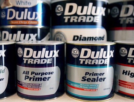 Tins Dulux Paint Sit On Shelves Editorial Stock Photo - Stock Image ...