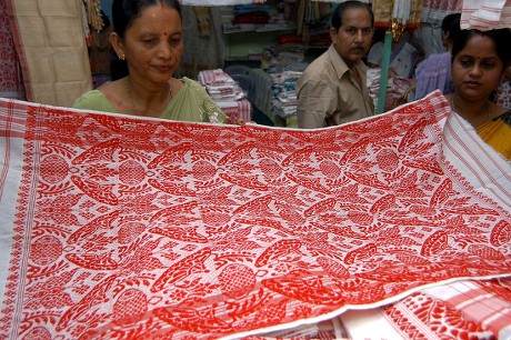 Indian People Buy Traditional Assamese Gamocha Editorial Stock Photo ...