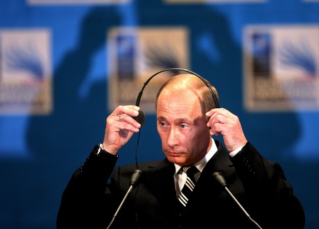 Russian President Vladimir Putin Adjusts His Editorial Stock Photo ...