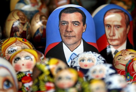 Matrioshka Dolls Whith Faces Russian Vicepremier Editorial Stock Photo ...