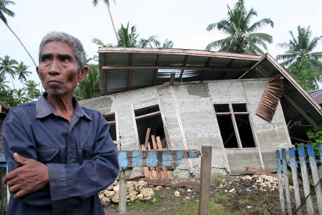 Resident Stands Front His Destroyed Home Editorial Stock Photo - Stock ...