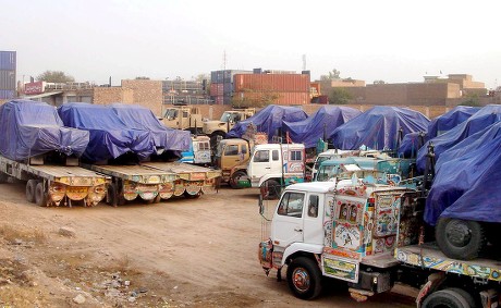 Trucks Loaded Vehicles Brought Us Destined Editorial Stock Photo ...