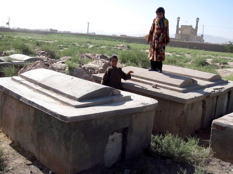 Afghan Children Play Jewish Cemetry Firoz Editorial Stock Photo - Stock ...
