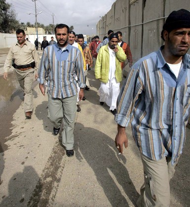 Newly Released Iraqi Detainees Leave Police Editorial Stock Photo ...