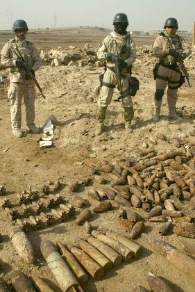 Iraqi Police Display Cache Seized Mortar Editorial Stock Photo - Stock ...