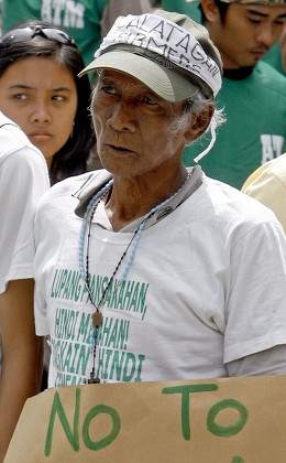 Filipino Rallyist Holds Placard During Protest Editorial Stock Photo ...