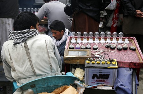 Afghan Vendor Plug Mobile Phones Batteries Editorial Stock Photo ...