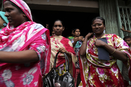 Female Garment Workers Leave Factory They Editorial Stock Photo - Stock ...