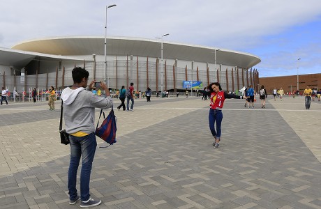 Olympic Spectator Has Her Photo Taken Editorial Stock Photo - Stock ...